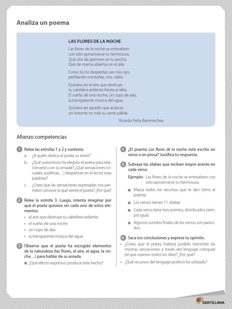 Analisis de Un Poema | PDF | Poesía