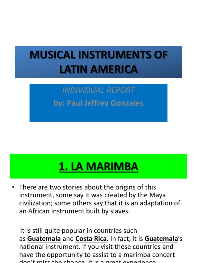 'Musical Instruments of Latin America | PDF | Musical Instruments ...
