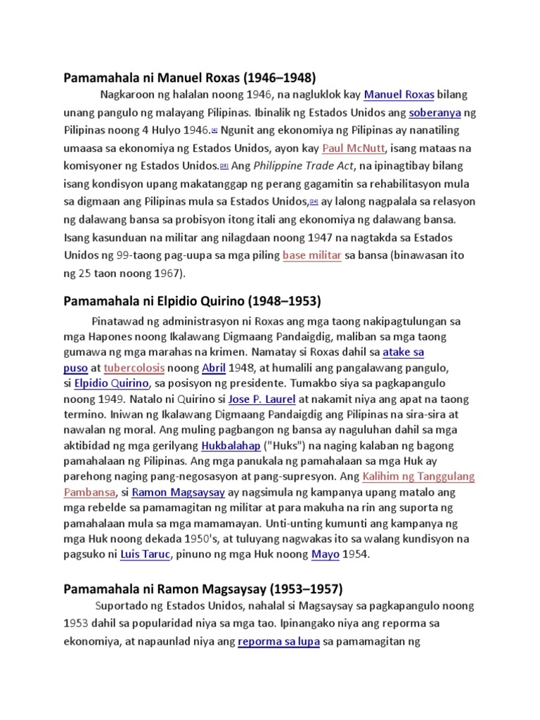 This Is The History of Post War in Philippines | PDF