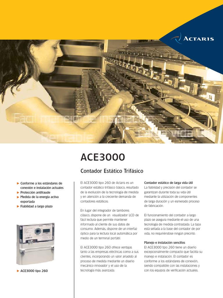 Ace3000 260 Brochure | PDF | Ingeniería de confiabilidad | Corriente ...