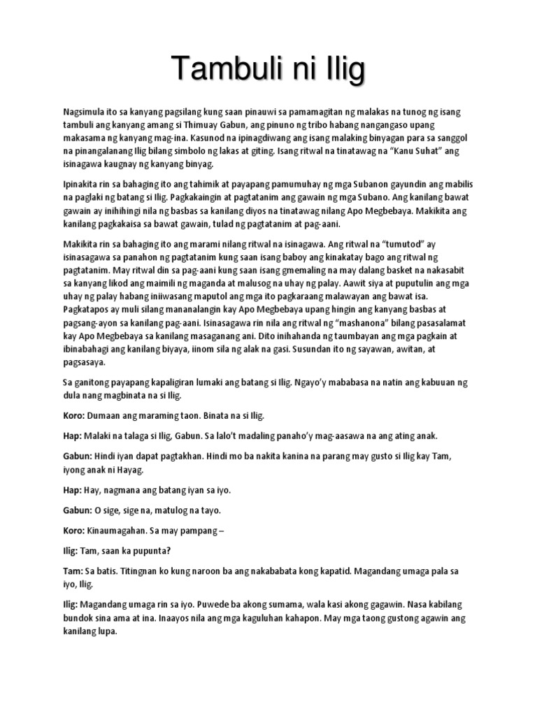 Tambuli Ni Ilig | PDF