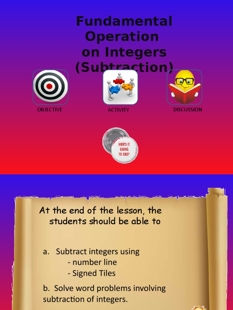 Subtraction of Integers Explained | PDF | Subtraction | Integer