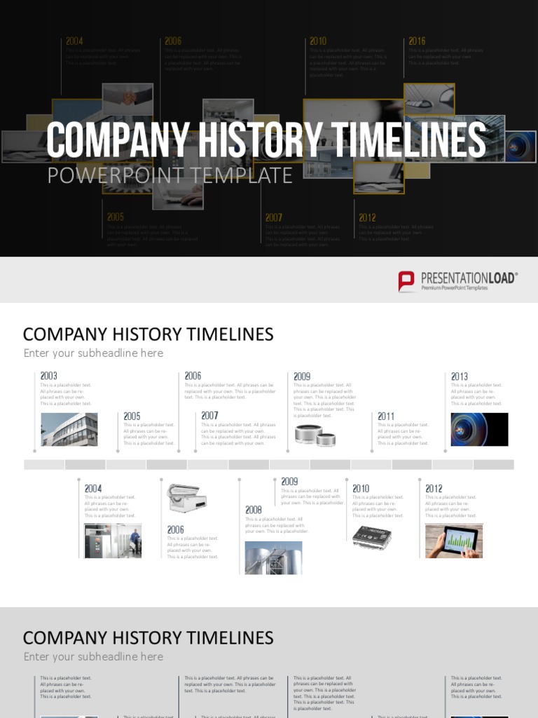 Company History Timelines: Powerpoint Template | PDF | Art Media ...