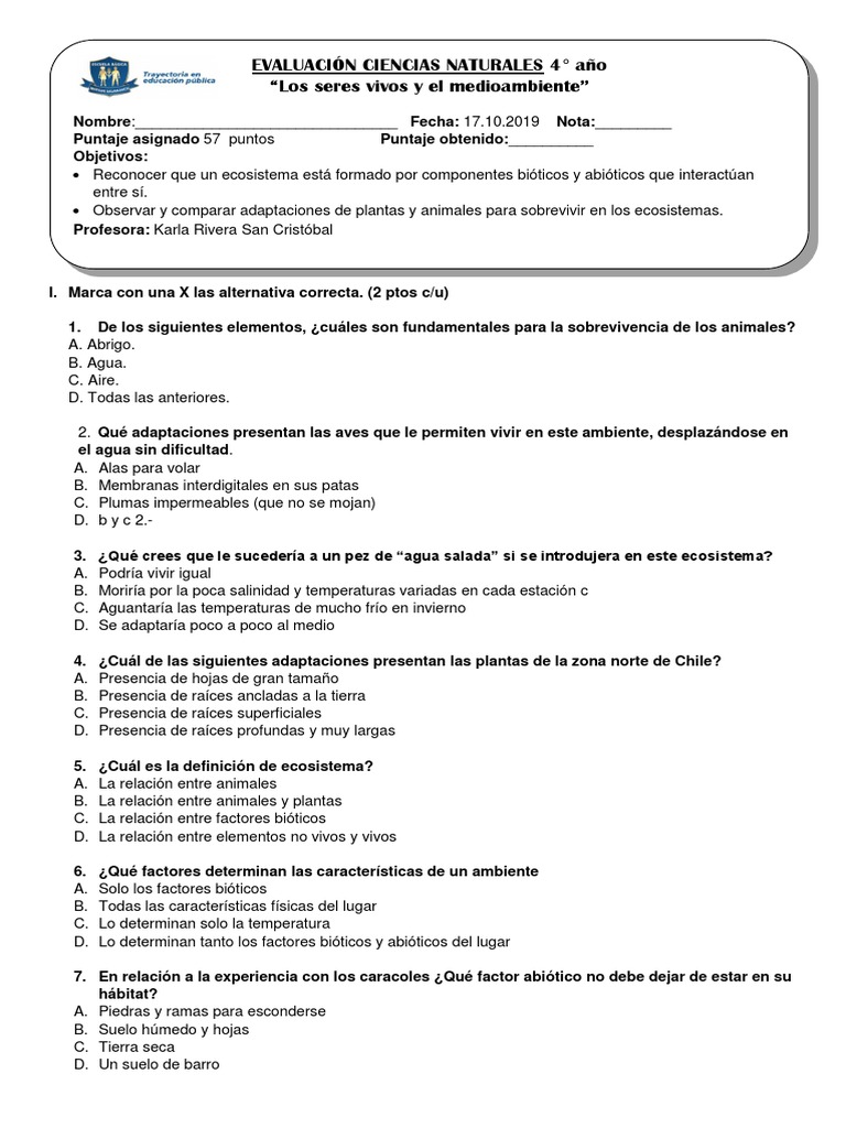 Seres Vivos y su Ecosistema | PDF | Ecosistema | Organismos