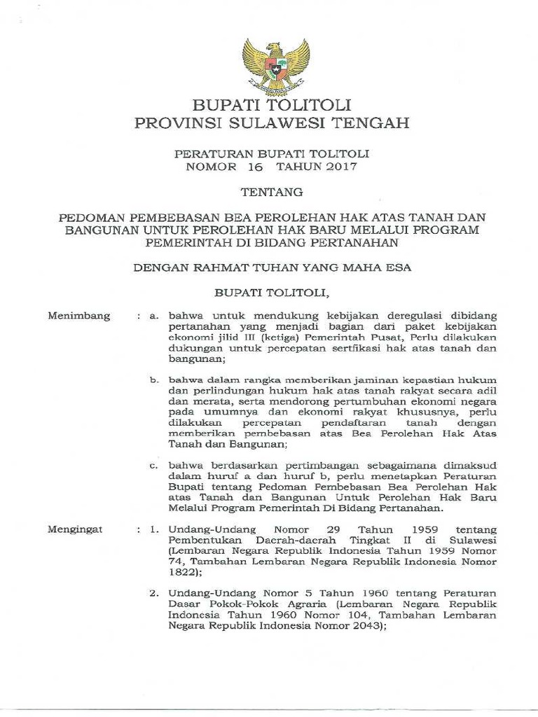 Pembebasan BPHTB | PDF