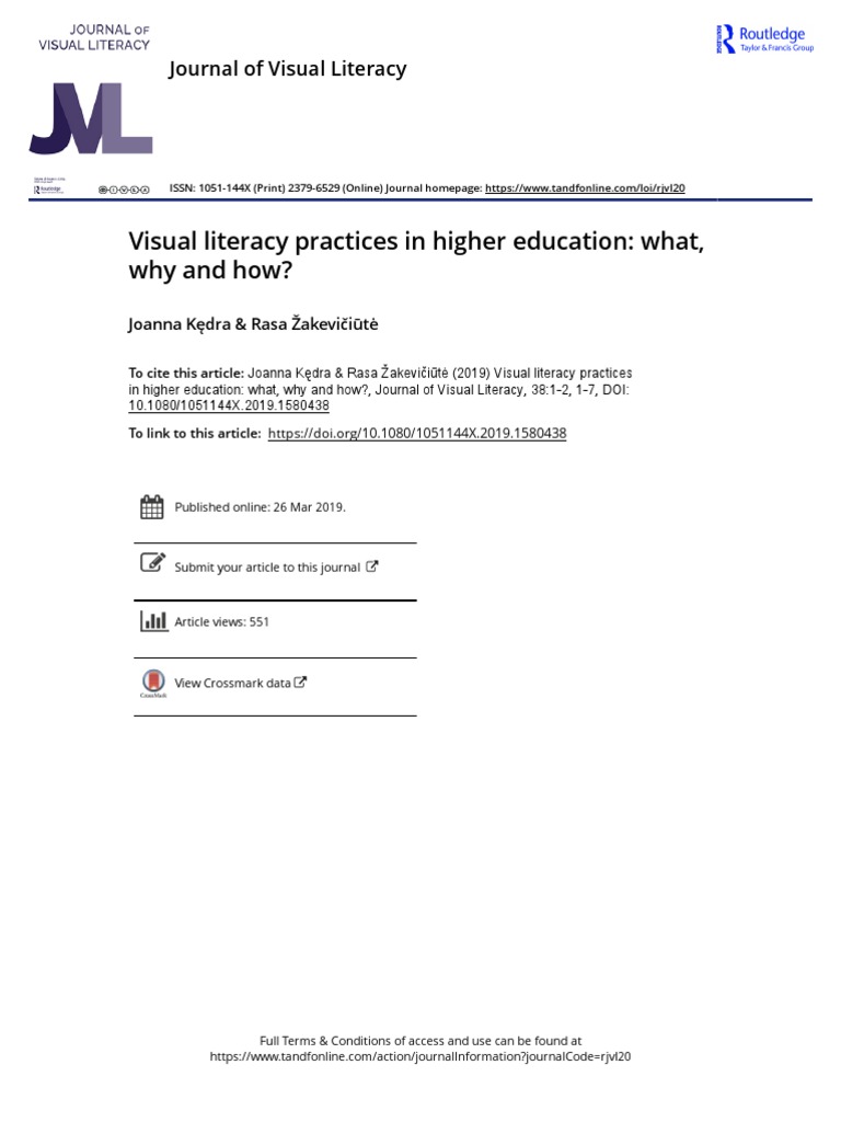 Visual Literacy in Higher Education | PDF | Literacy | Interdisciplinarity