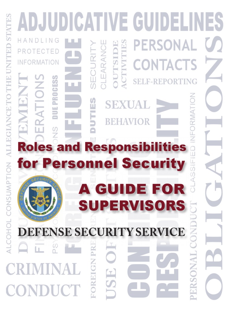 Personal Contacts: For Personnel Security A Guide For Supervisors | PDF ...