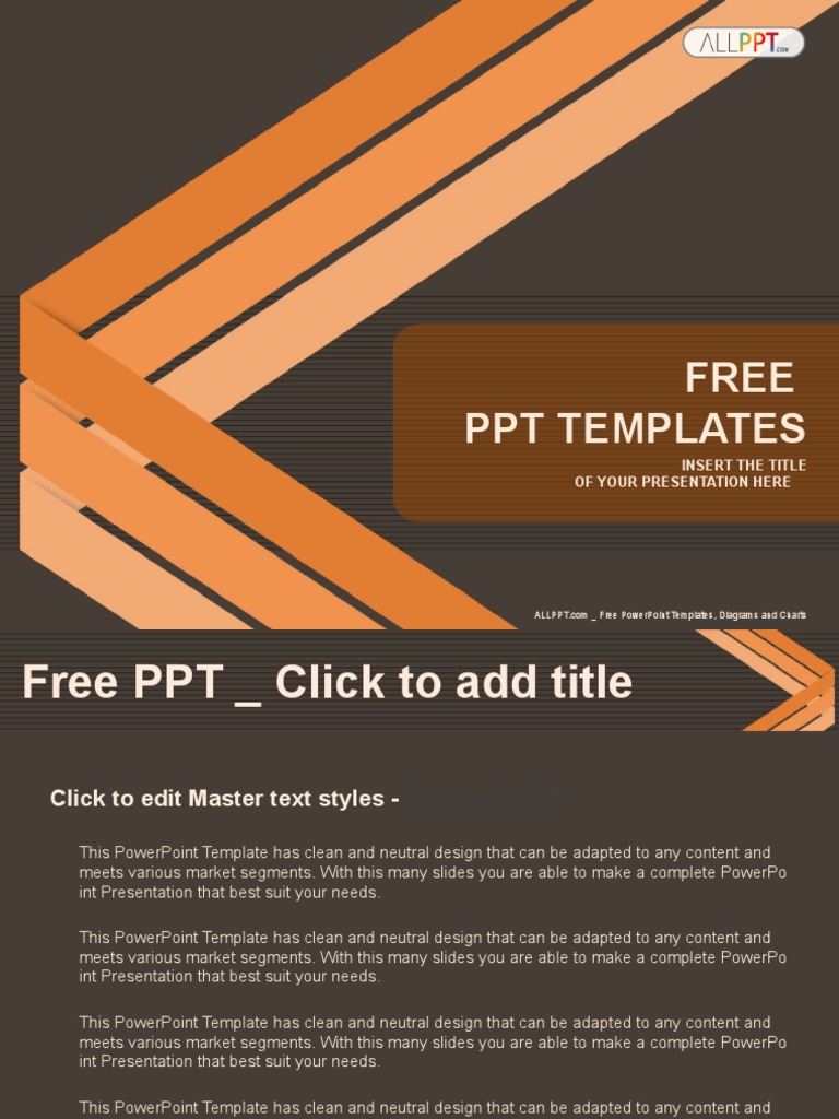 Abstract Background With Lines PowerPoint Template Standard | PDF