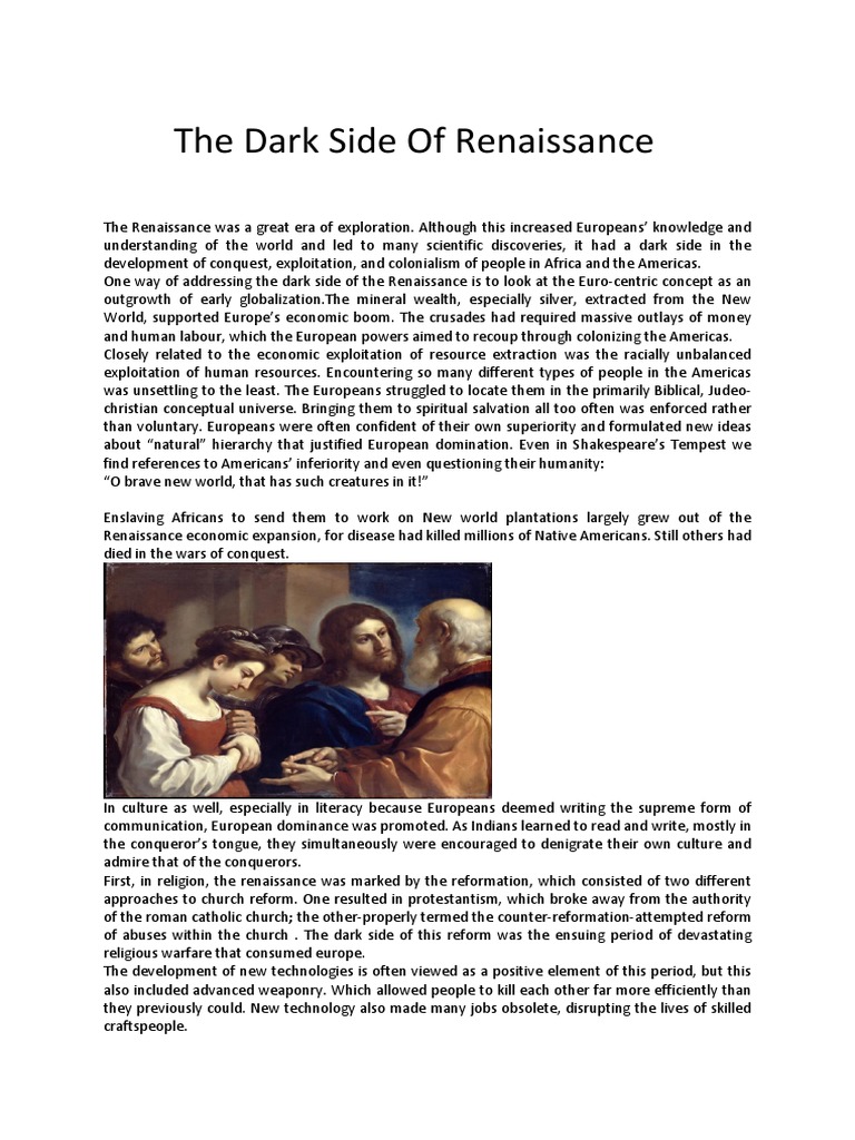 Dark Aspects of the Renaissance | PDF | Slavery | Witchcraft