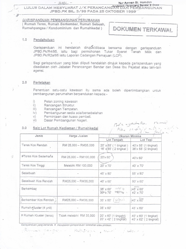 Garis Panduan Pembangunan Perumahan Perak | PDF