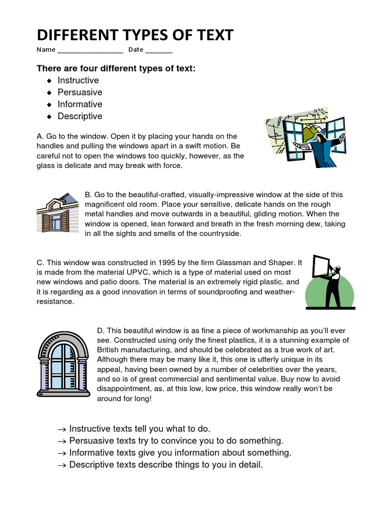 Types of Text | PDF | Bathroom