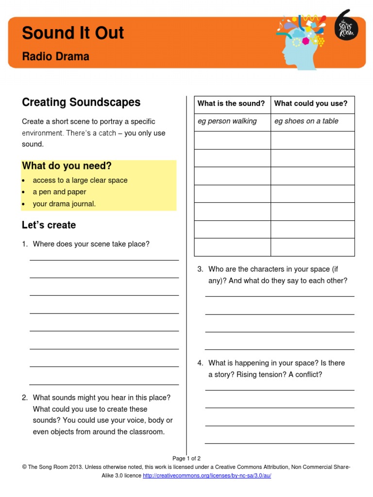 Creating Soundscapes Worksheet | PDF | Sound