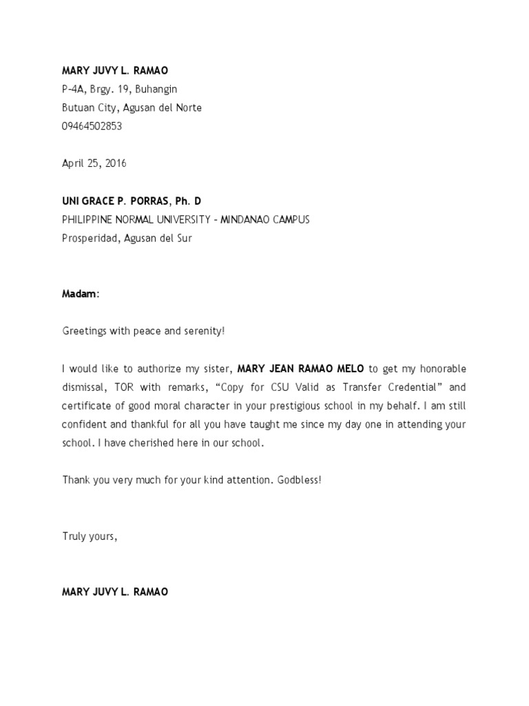 Authorization Letter | PDF | Teachers | Academia