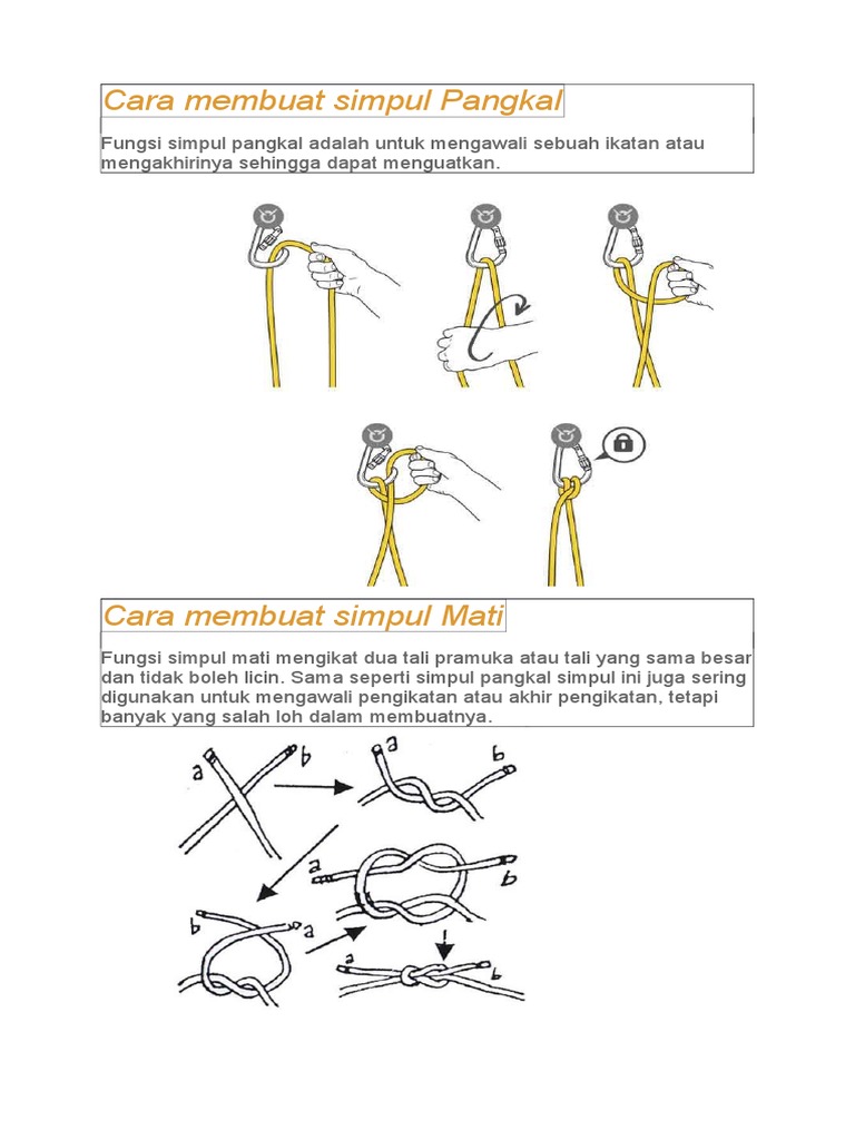 Cara Membuat Simpul Pramuka | PDF