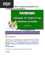 Mga Panagano NG Pandiwa | PDF