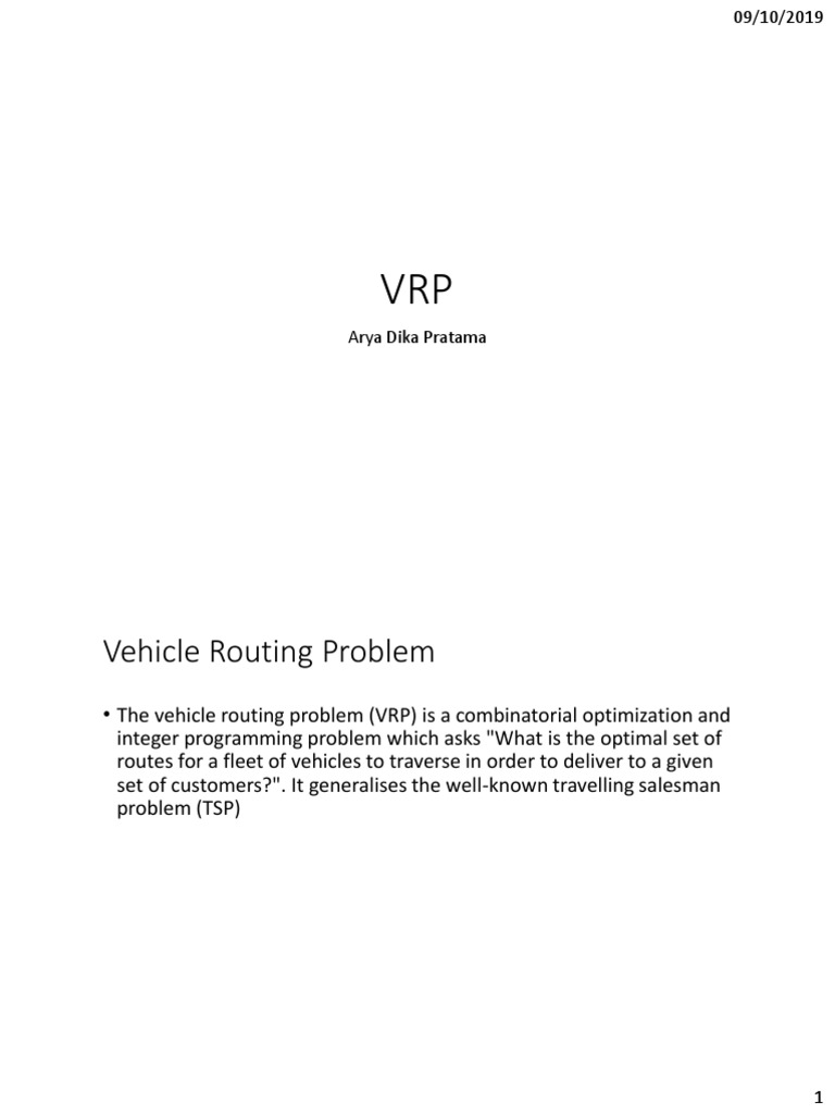 VRP With Own Data | PDF | Mathematical Optimization | Algorithms And Data Structures