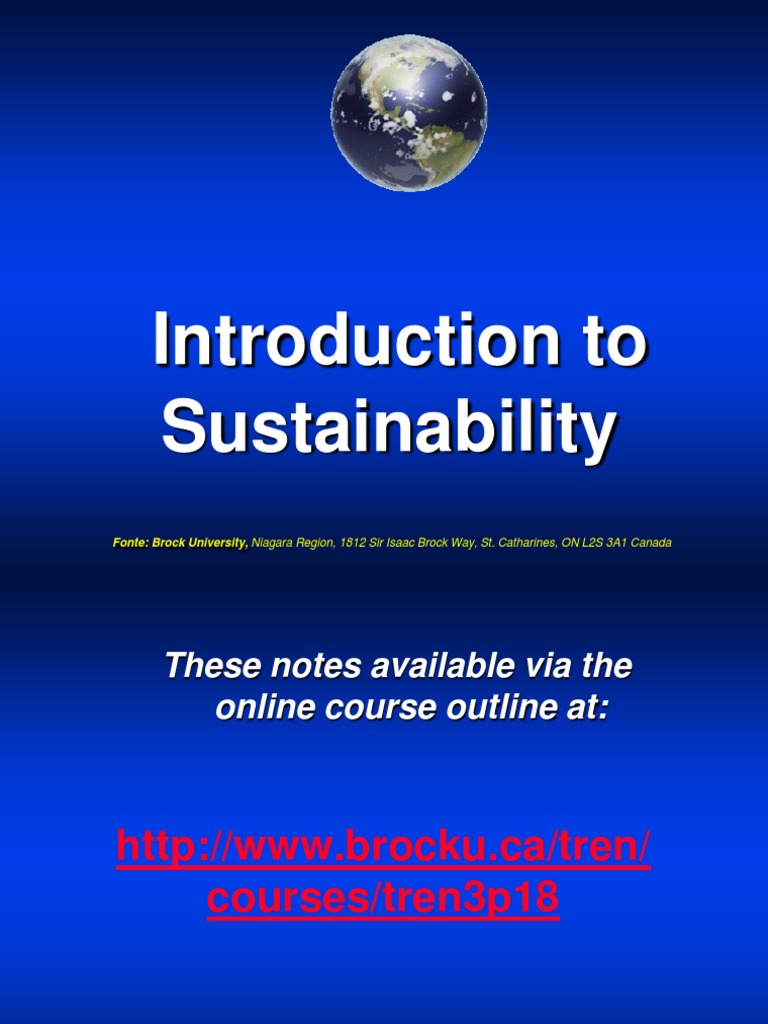 Introduction To Sustainability | PDF | Discipline (Academia ...
