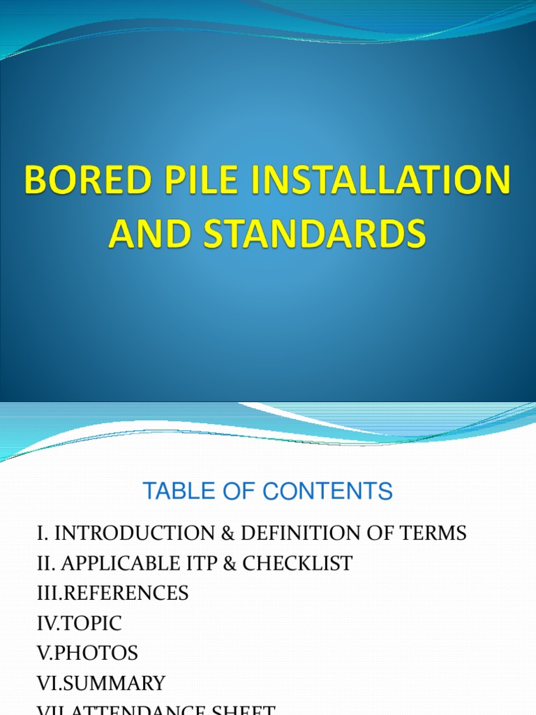 Bored Pile Installation | PDF | Deep Foundation | Building Engineering