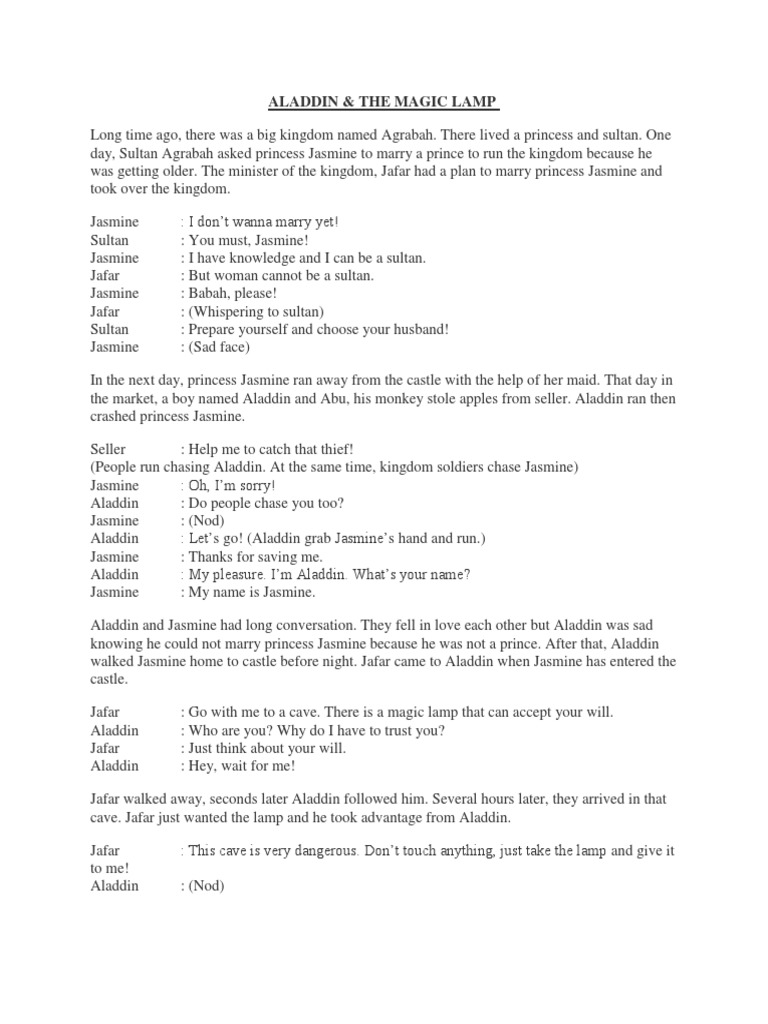 Aladdin & The Magic Lamp | PDF