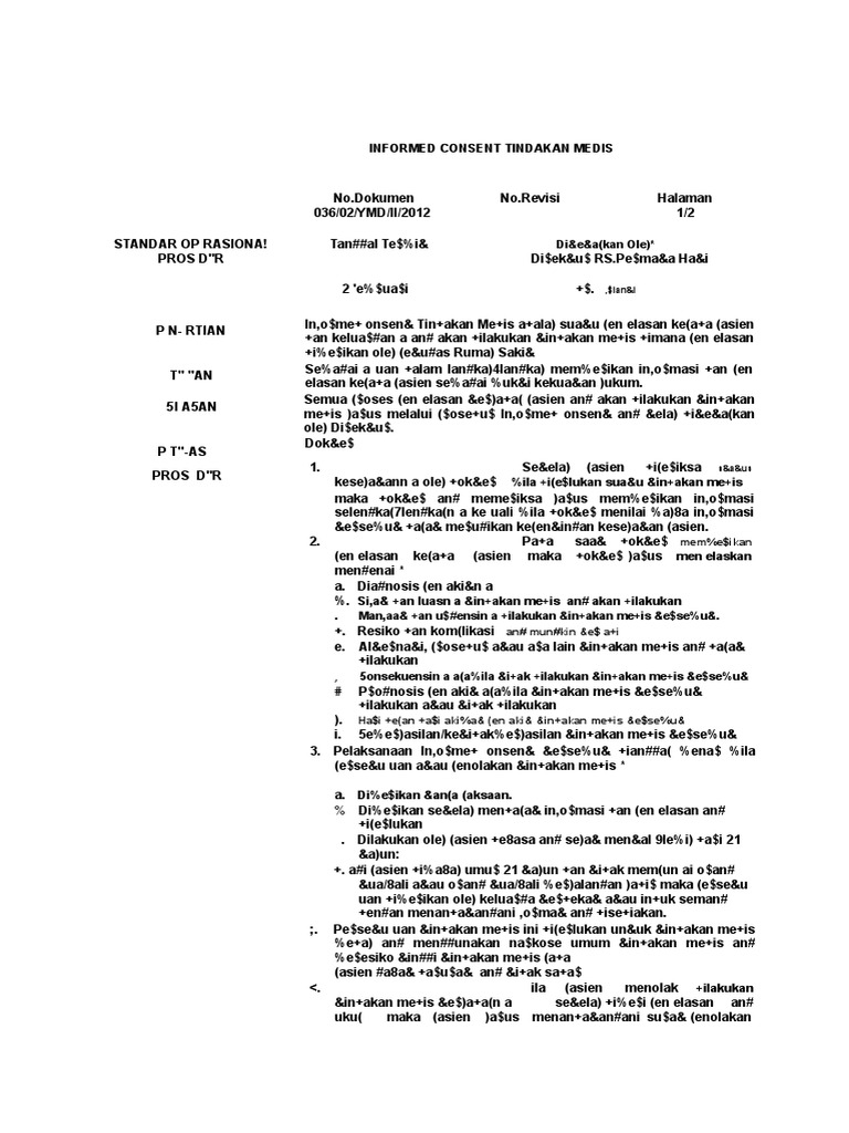 Sop Informed Consentdoc | PDF