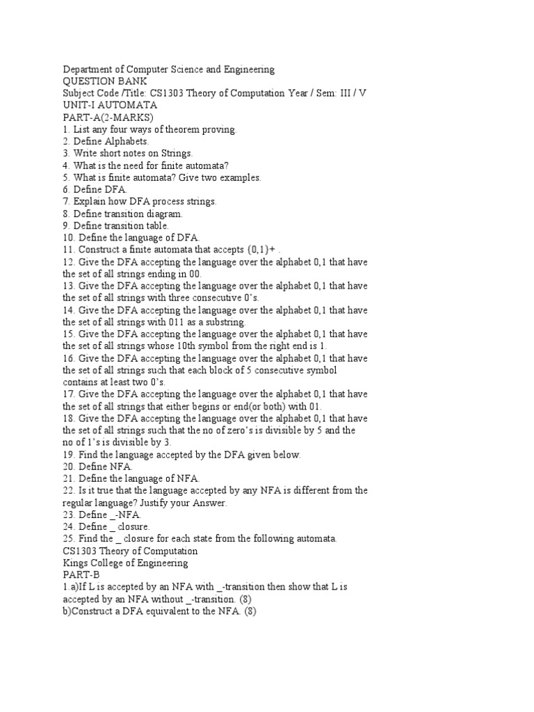 Toc | PDF | Syntax (Logic) | Models Of Computation