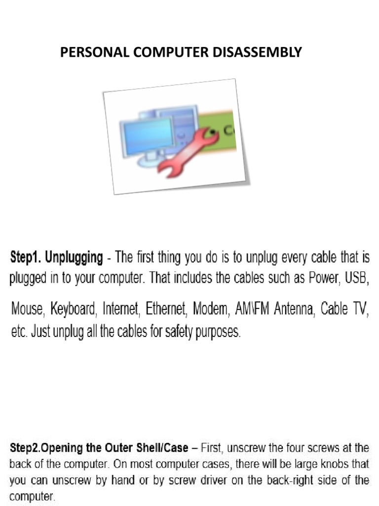 PC Disassembly & Assembly Guide | PDF