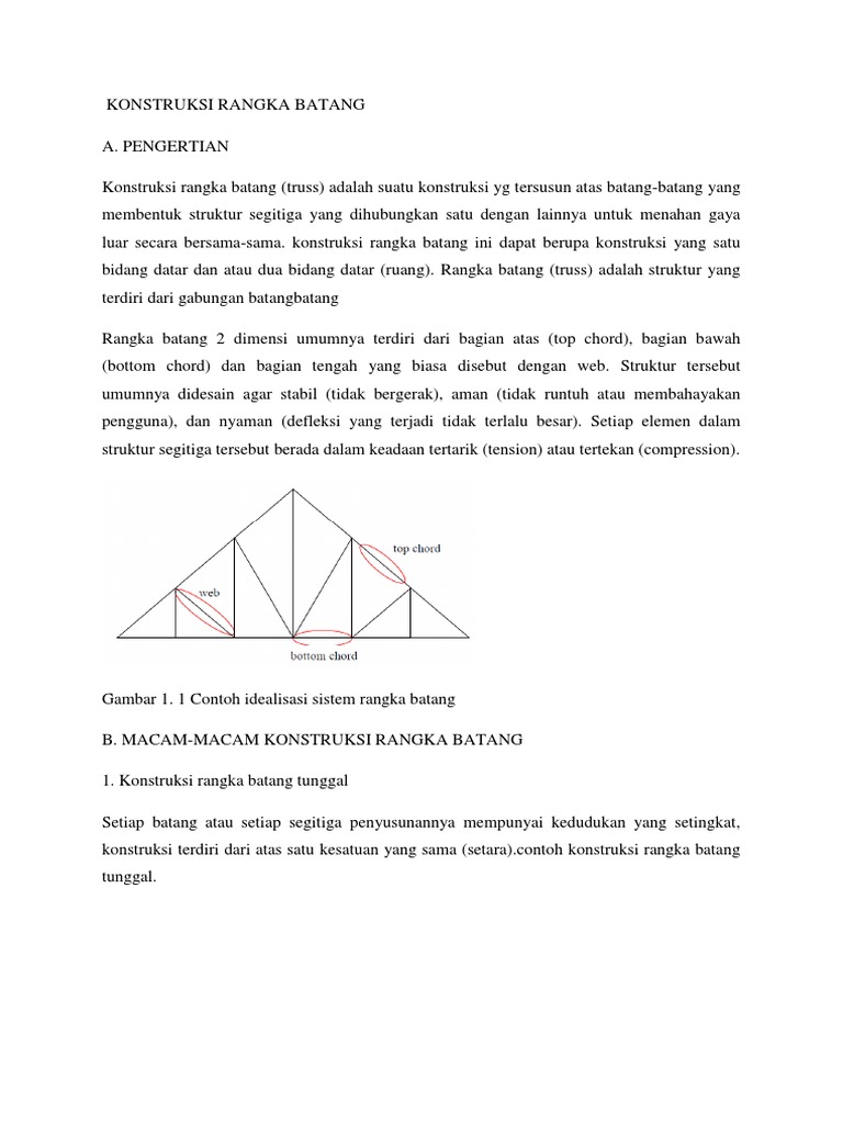 Konstruksi Rangka Batang | PDF