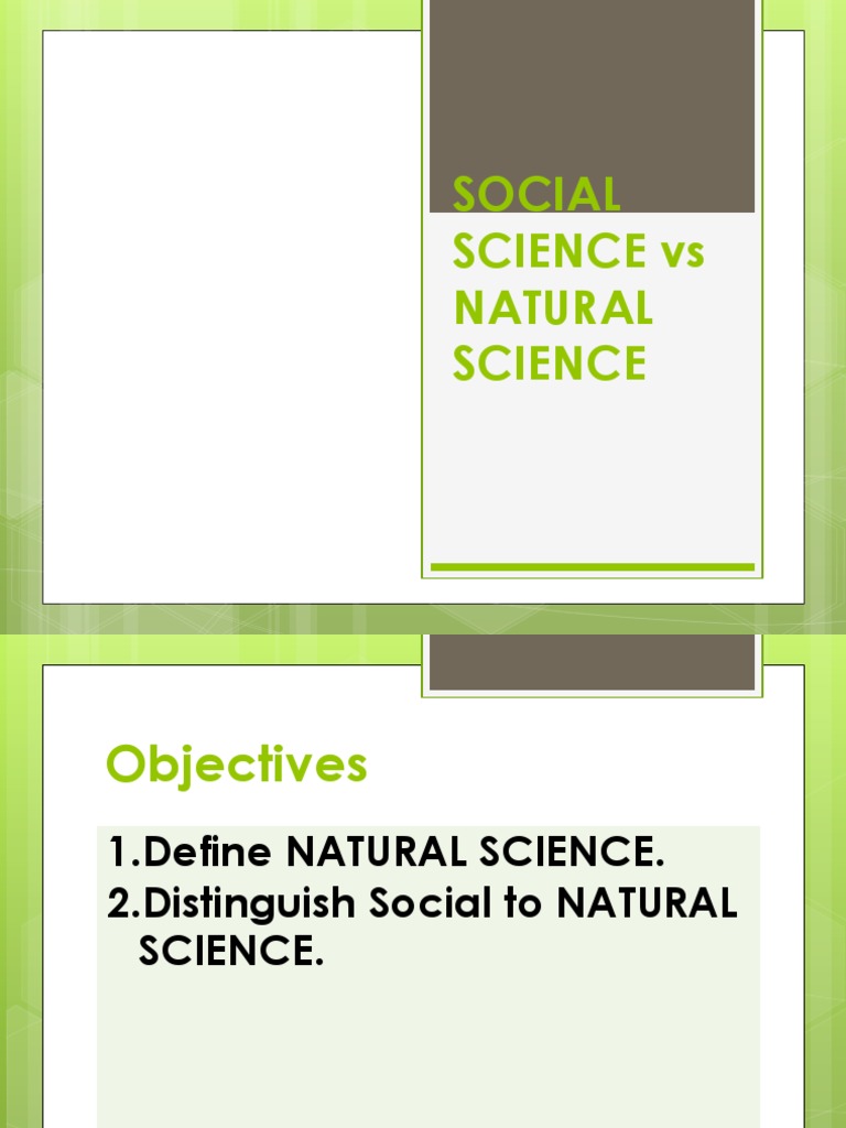 Social Science Vs Natural Science | PDF