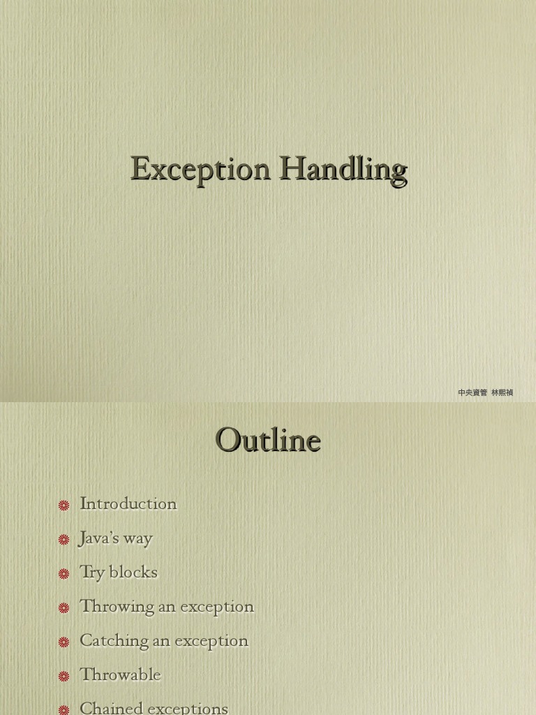 Exception Handling Pdf Class Computer Programming Computer Programming