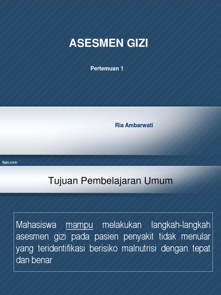 Asesmen Gizi - 1 | PDF