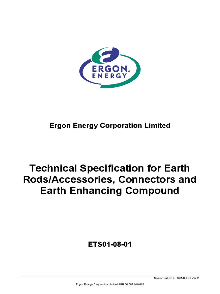 Earth Rod Technical Specification | PDF | Electrical Connector ...