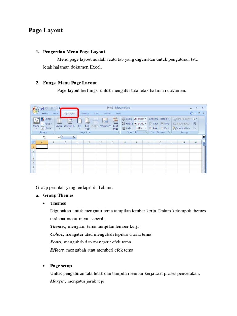 Pengertian Menu Page Layout | PDF