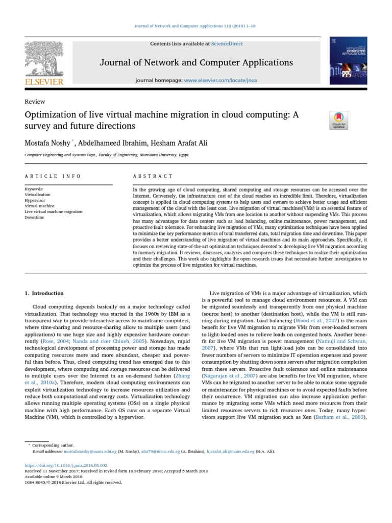 Virtual Migration | PDF | Virtual Machine | Cloud Computing