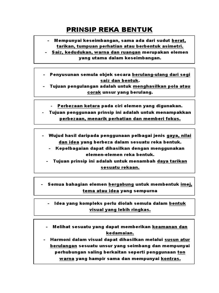 Prinsip Reka Bentuk | PDF