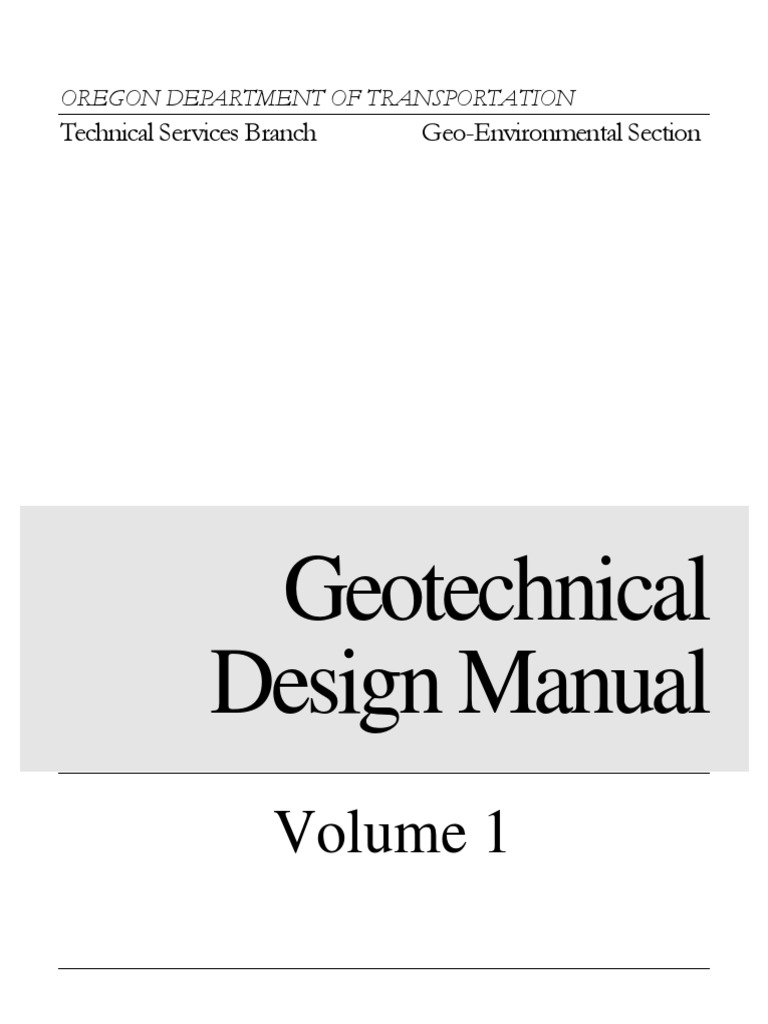 Geotechnical Design Manual | PDF | Geotechnical Engineering | Deep ...