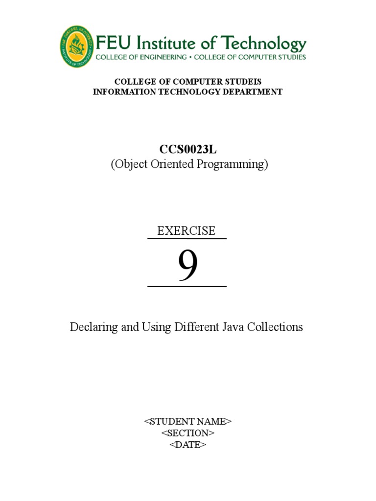 Lab - Exp - 9 (Declaring and Using Different Java Collections) | PDF | Computer Program ...
