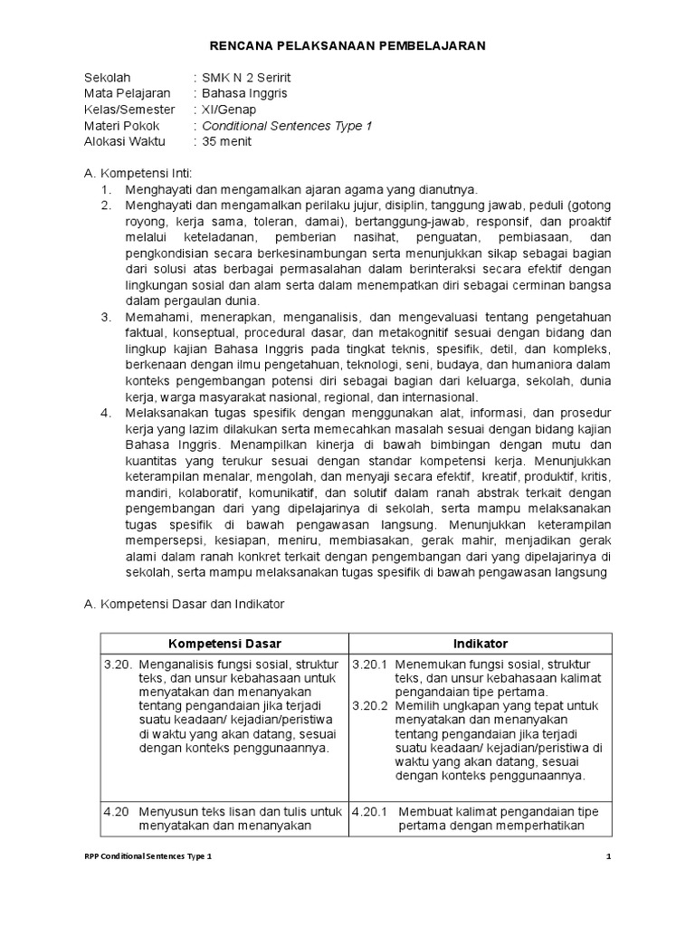 Contoh RPP PPG-Conditional Type 1 Discovery Learning-1 | PDF | Seni ...