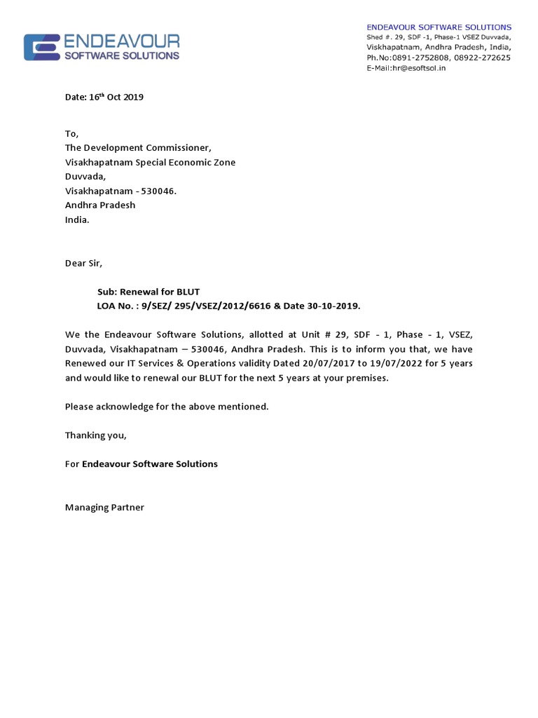 Letter Head - ESS | PDF | Business