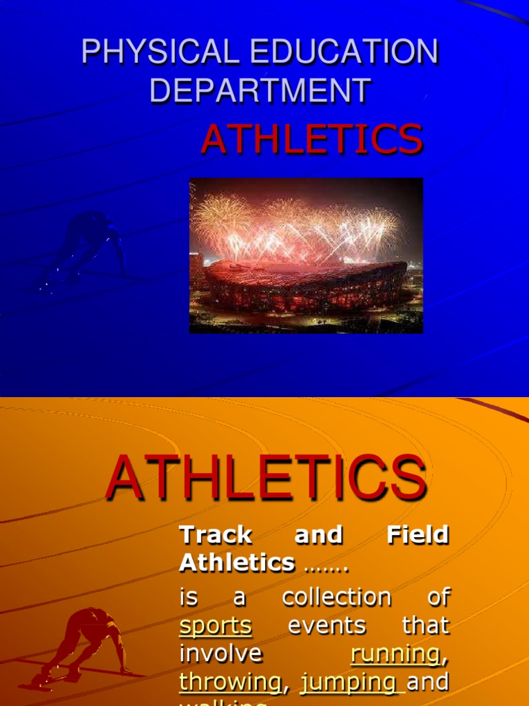 Physical Education Department: Athletics | PDF | Track And Field ...