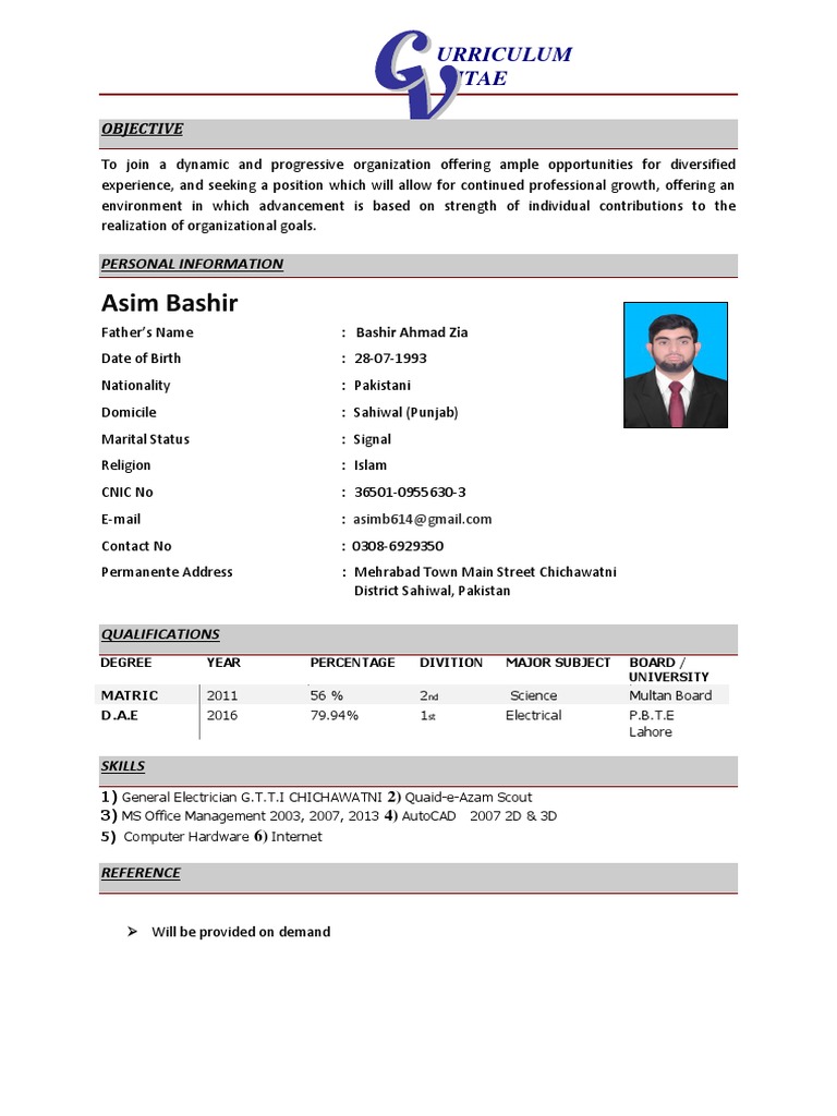 CV Asim Bashir | PDF