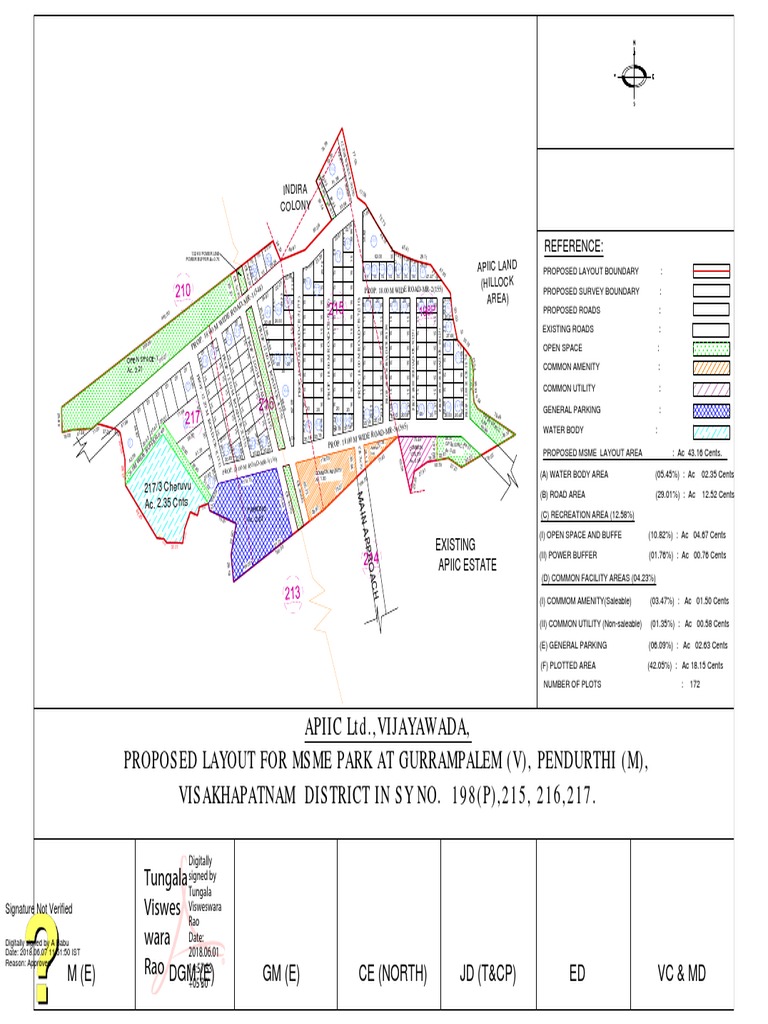 Apiic Ltd.,Vijayawada, Proposed Layout For Msme Park at Gurrampalem (V ...