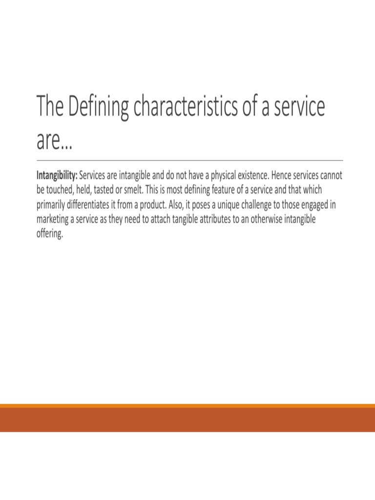 Charactersitics of Services | PDF | Consumer Behaviour | Microeconomics
