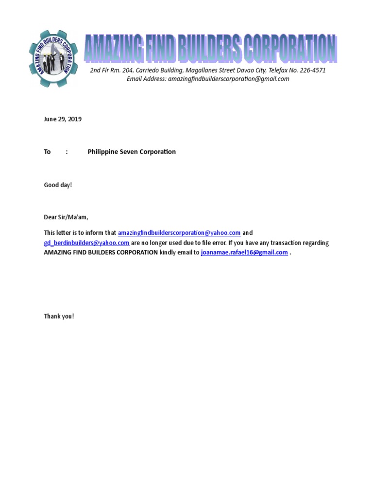 Amazing Change Email | PDF