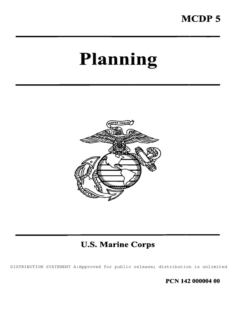 MCDP 5 Planning | PDF | Planning | Goal