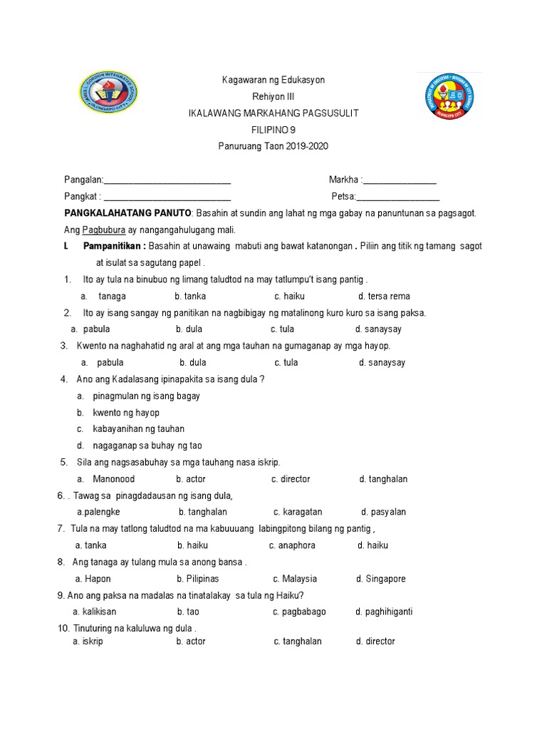 Filipino 2nd Quarter | PDF