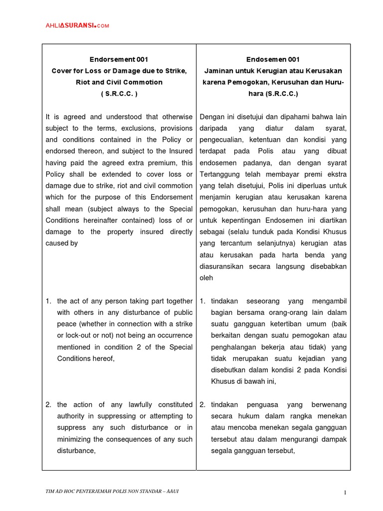 Wording Polis CPM Munich Re | PDF