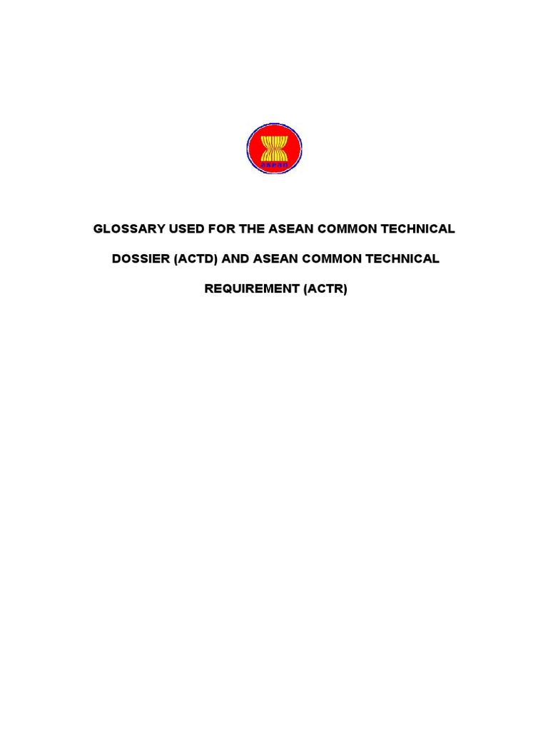 Actd Actr Glossary Nov05 | PDF | Clinical Trial | Pharmacovigilance