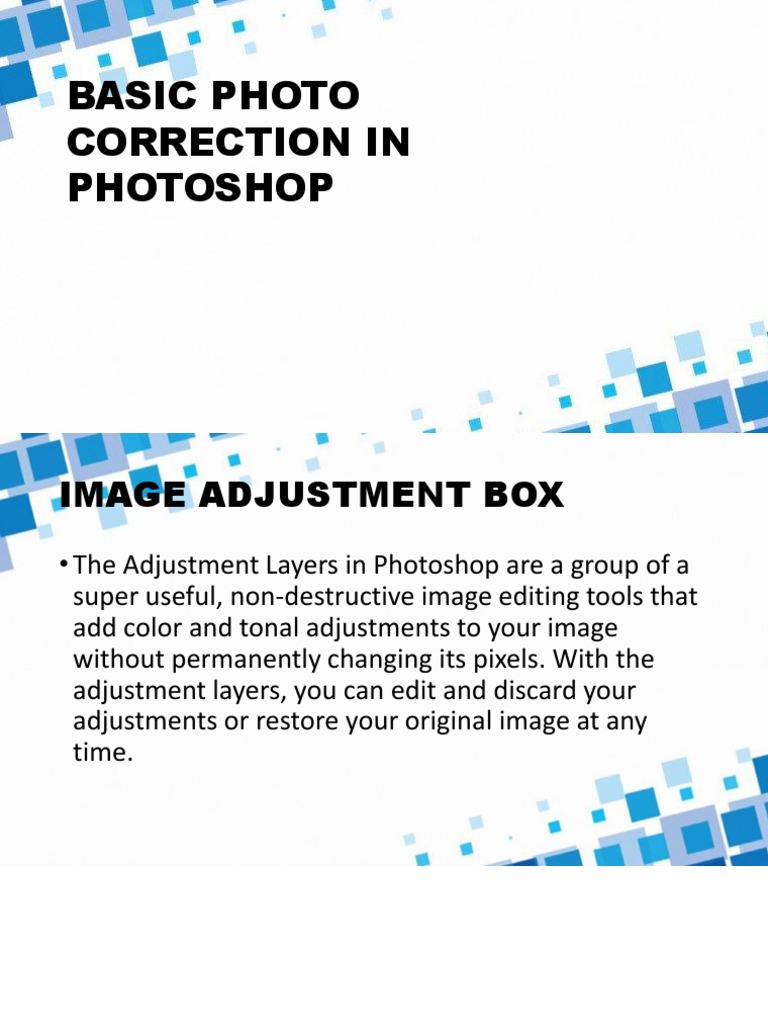 Basic Photo Correction in Photoshop | PDF