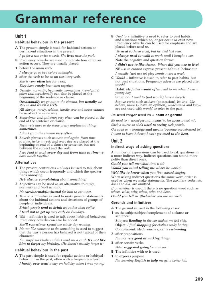 Present Habitual Behavior in English | PDF | English Grammar | Subject ...