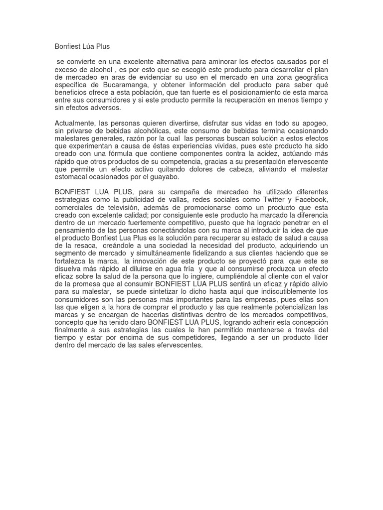 Bonfiest Lúa Plus | PDF | Producto (Negocio) | Marketing